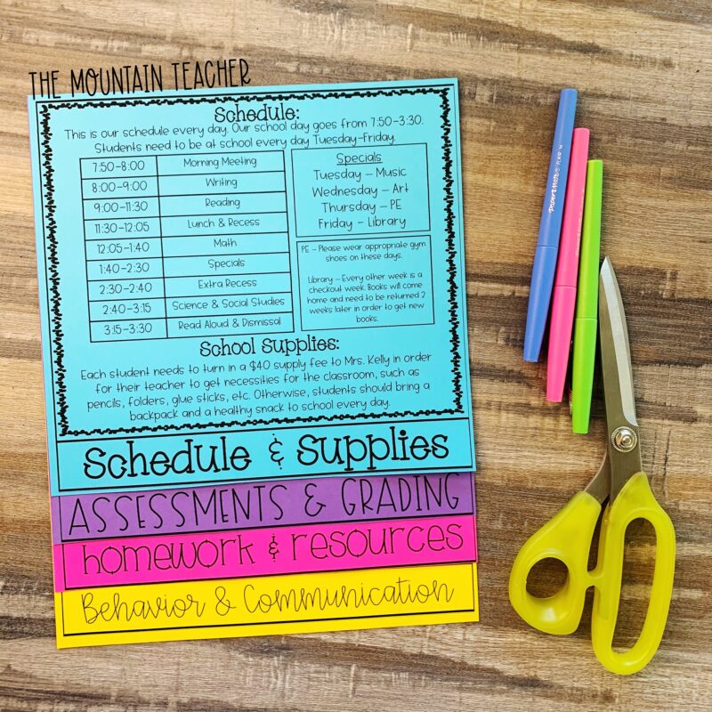 Everything to Include in an Unparalleled Meet the Teacher Template ...