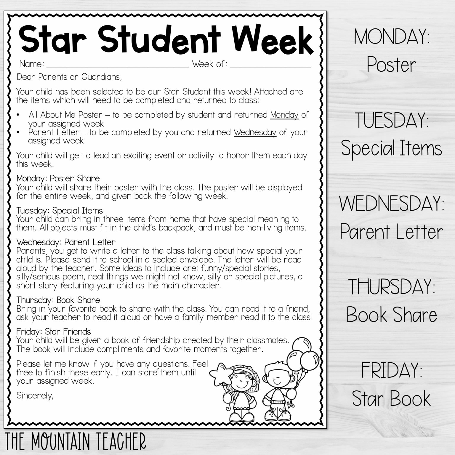 How to Have a Star Student of the Week - The Mountain Teacher
