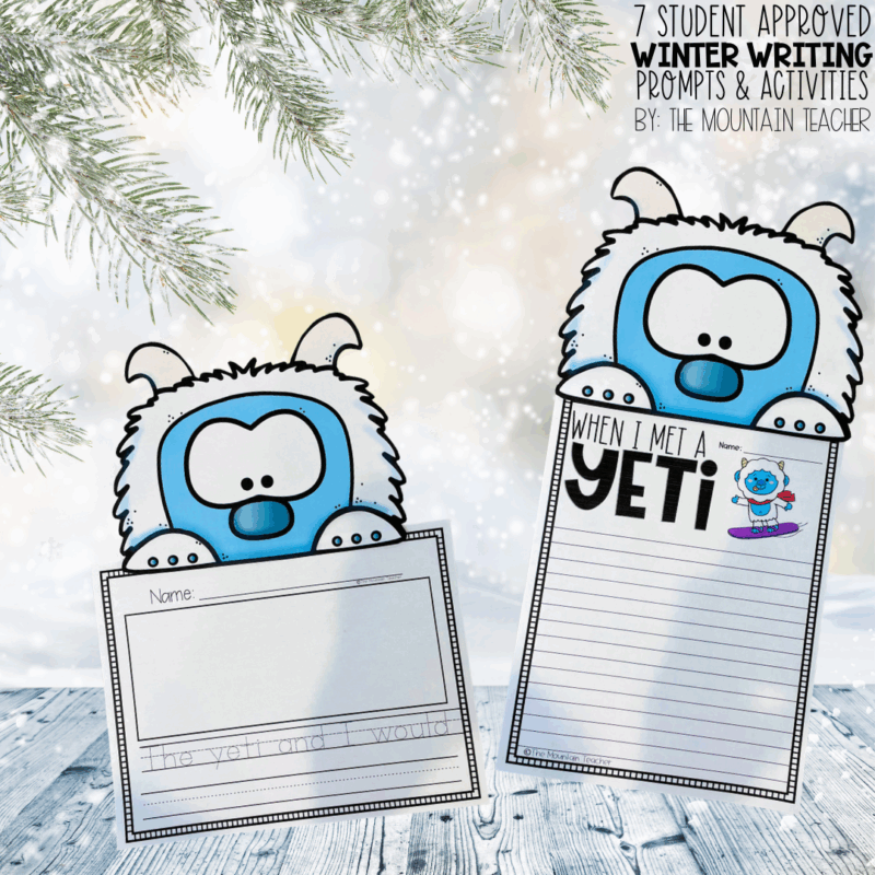 7 Student Approved Winter Writing Prompts - The Mountain Teacher