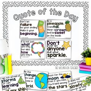 How to Use Daily Quotes to Inspire Students - The Mountain Teacher