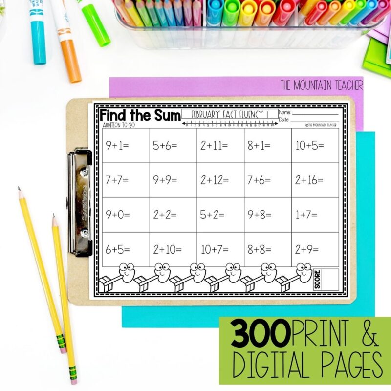 Adding and Subtracting Up To 20 Worksheets | Daily Math Fact Fluency ...