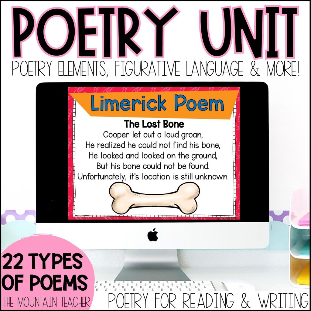 Digital Elements of Poetry Unit - Writing Poems & Figurative Language ...
