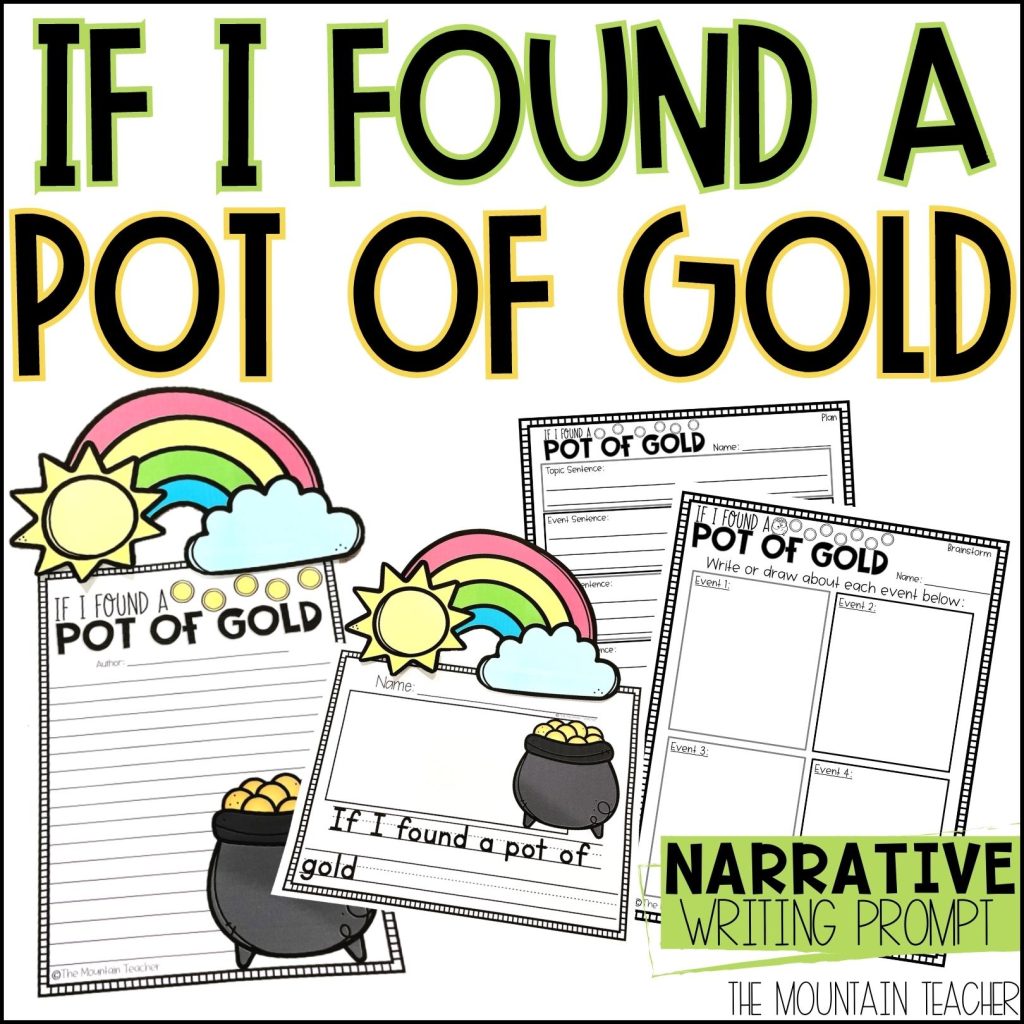 If I Found a Pot of Gold | St Patricks Day Writing Prompt and Bulletin ...