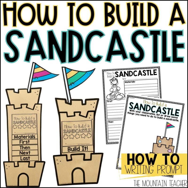 How To Build a Sandcastle Craft May Writing Template and Summer ...