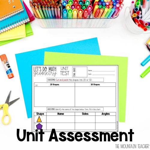 2nd Grade Geometry Unit - 2D and 3D Shapes, Fractions, Area, Perimeter ...