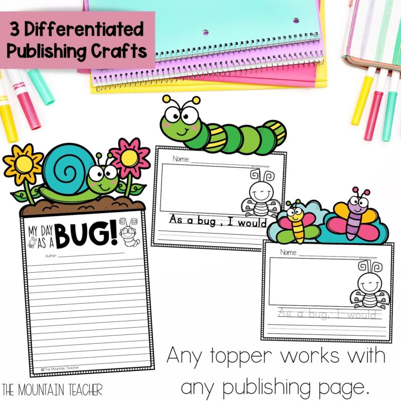 My Day as a Bug Spring Writing Prompt and April Bugs Life Bulletin ...