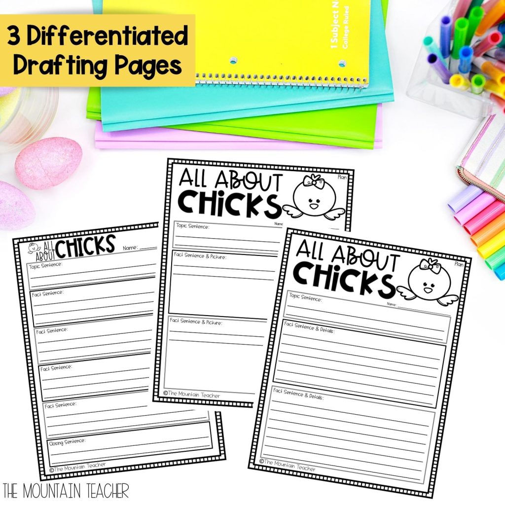 All About Chicks Informative Craft | Spring Writing Prompt and Bulletin ...