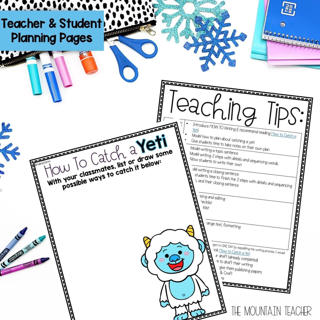 How To Catch a Yeti January Writing Template and Bulletin Board Craft ...