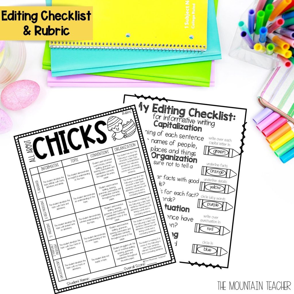 All About Chicks Informative Craft | Spring Writing Prompt and Bulletin ...