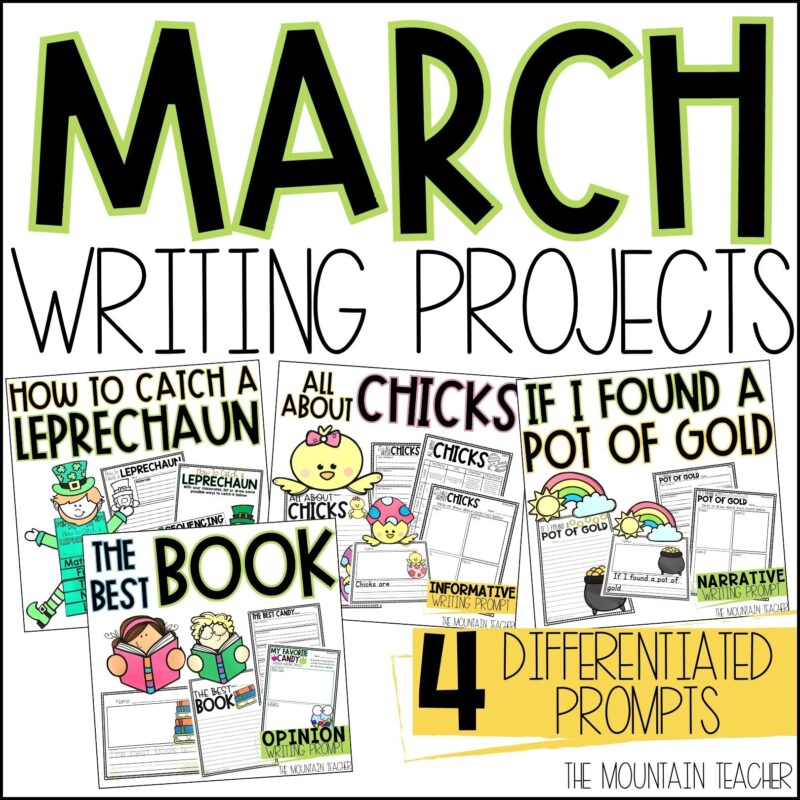 March Writing Prompts, Crafts for Bulletin Boards, and Activities ...