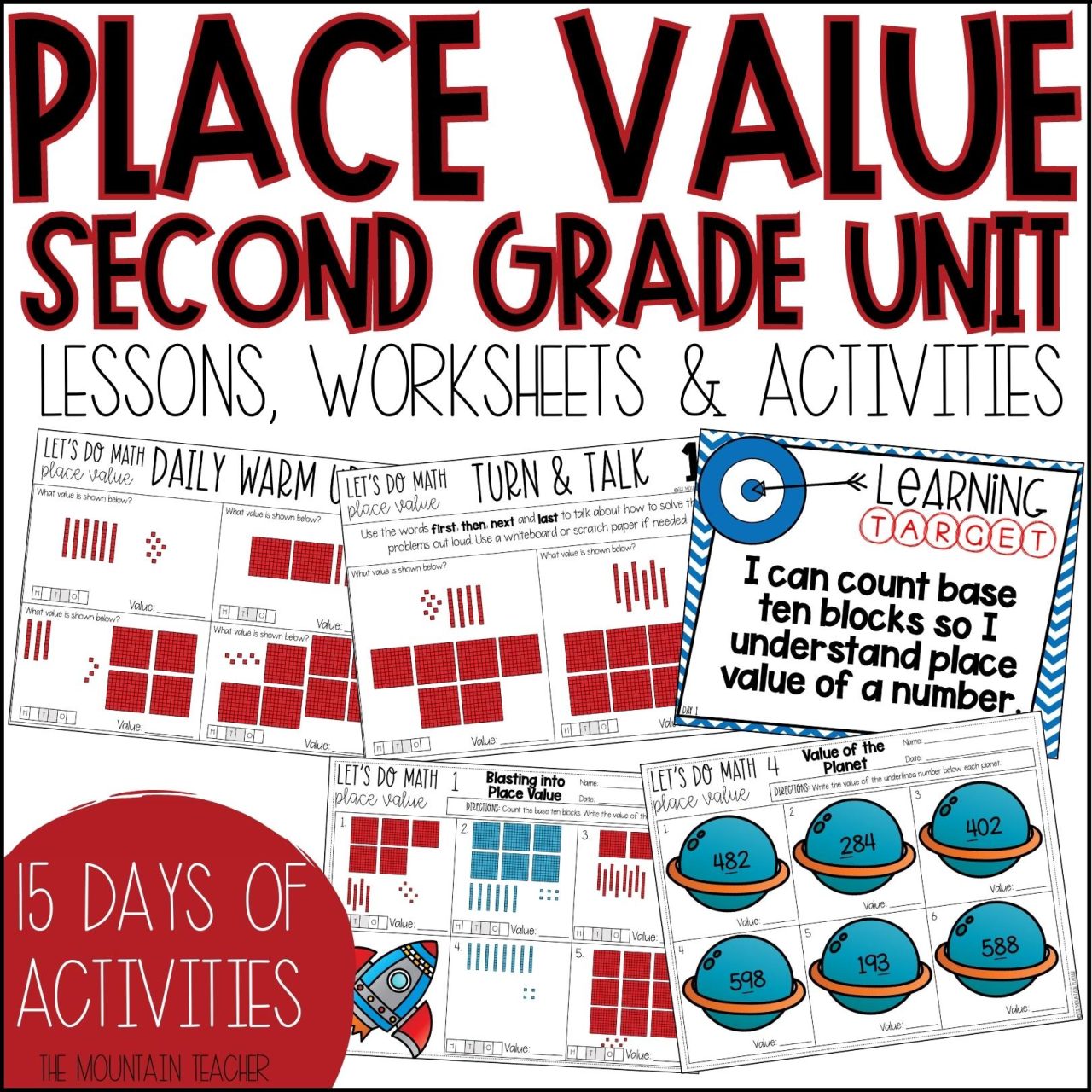 2nd Grade Place Value Unit and Worksheets for Hundreds Tens and Ones ...