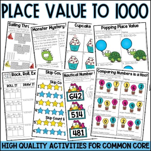 Place Value to 1000 Worksheets, Activities and Assessments for 2nd or ...