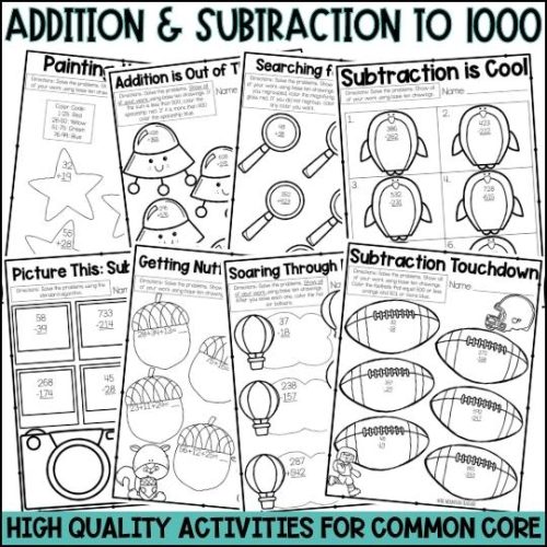 2 and 3 Digit Addition and Subtraction Worksheets | Print and Google ...