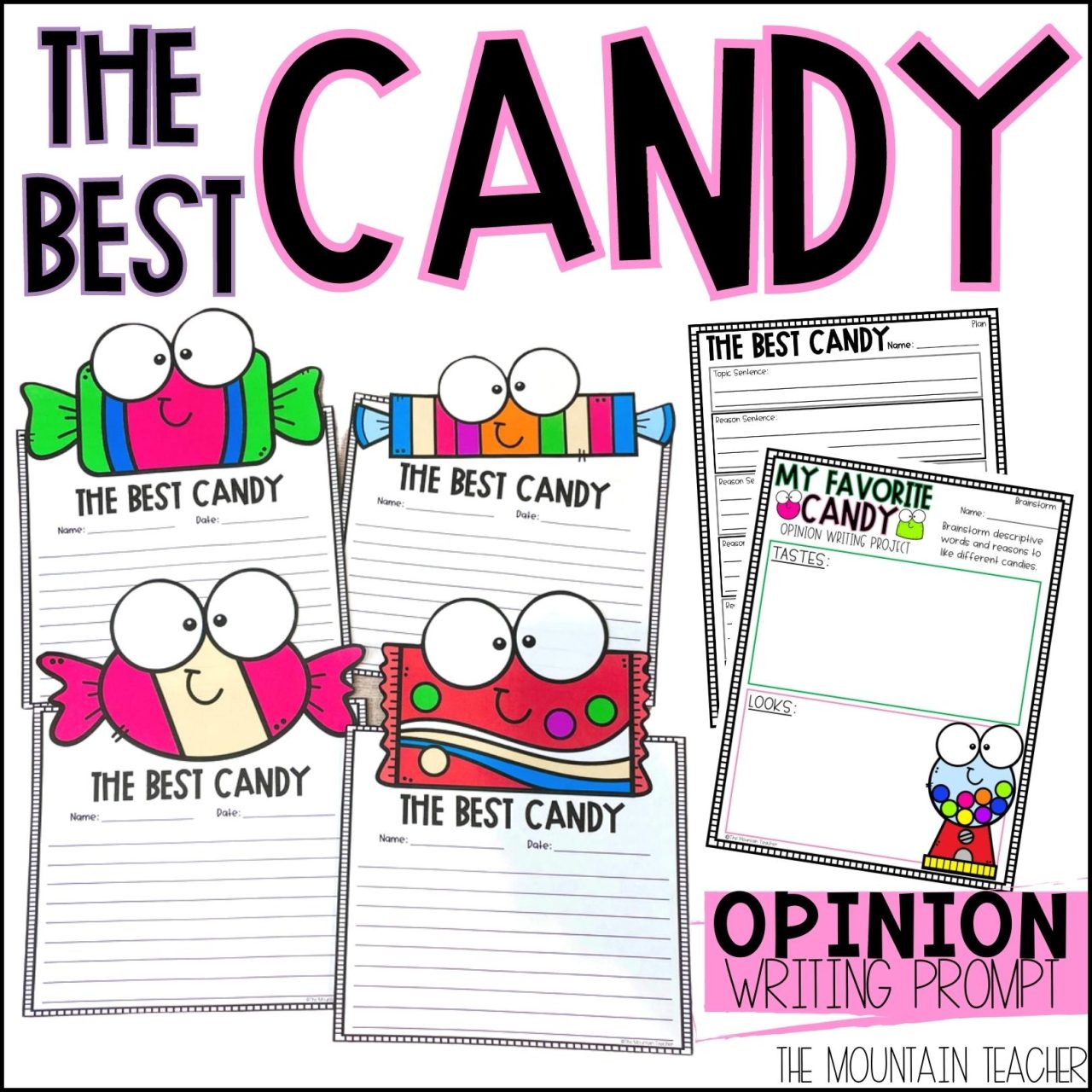 The Best Candy Opinion Craft | February Writing Prompt & Bulletin ...