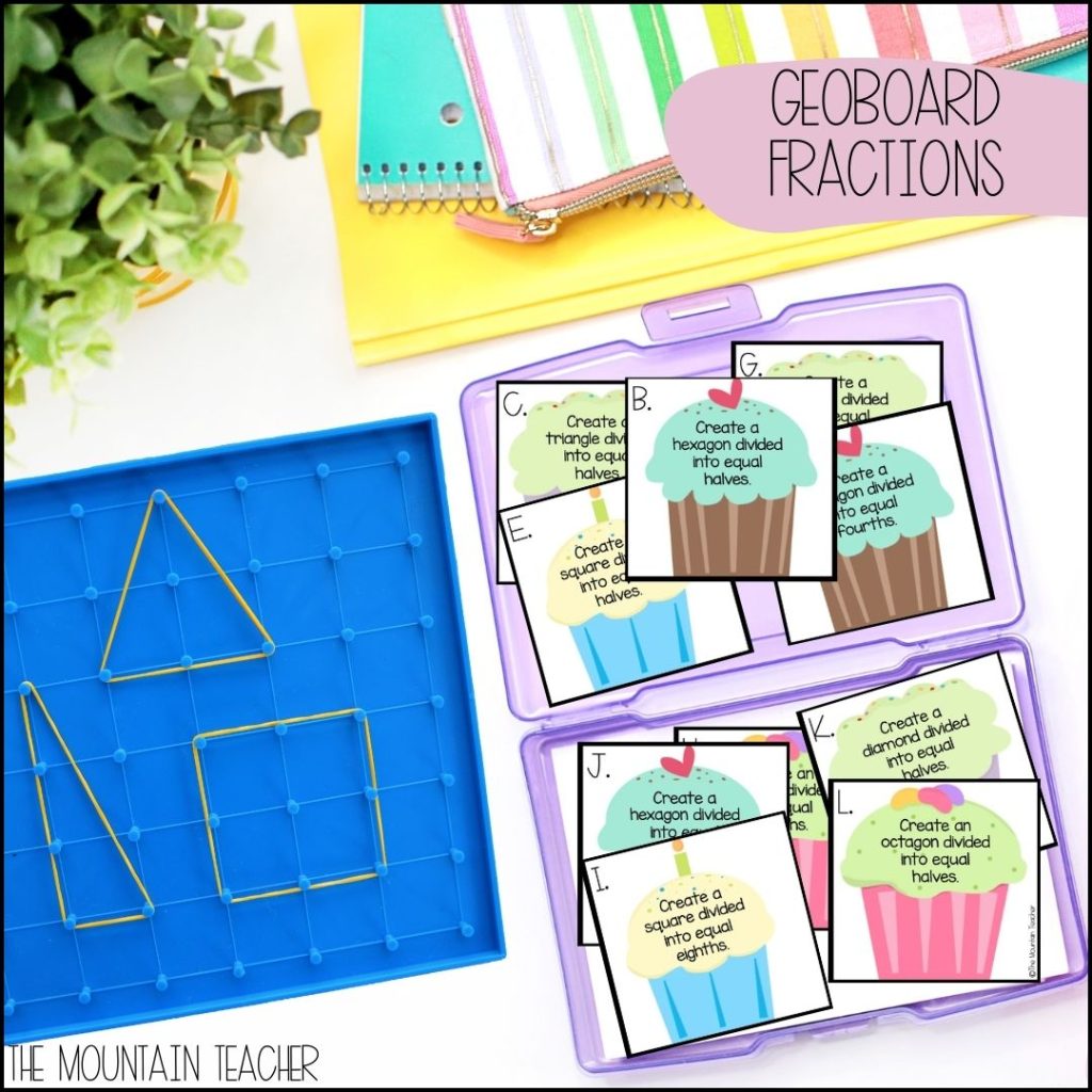 Geometry and Fraction Activities | 2nd Grade Math Centers - The ...