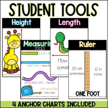 Measurement Worksheets, Anchor Charts & Assessments | Printable ...
