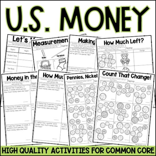 Counting Money and Money Word Problems Worksheets and Assessments - The ...