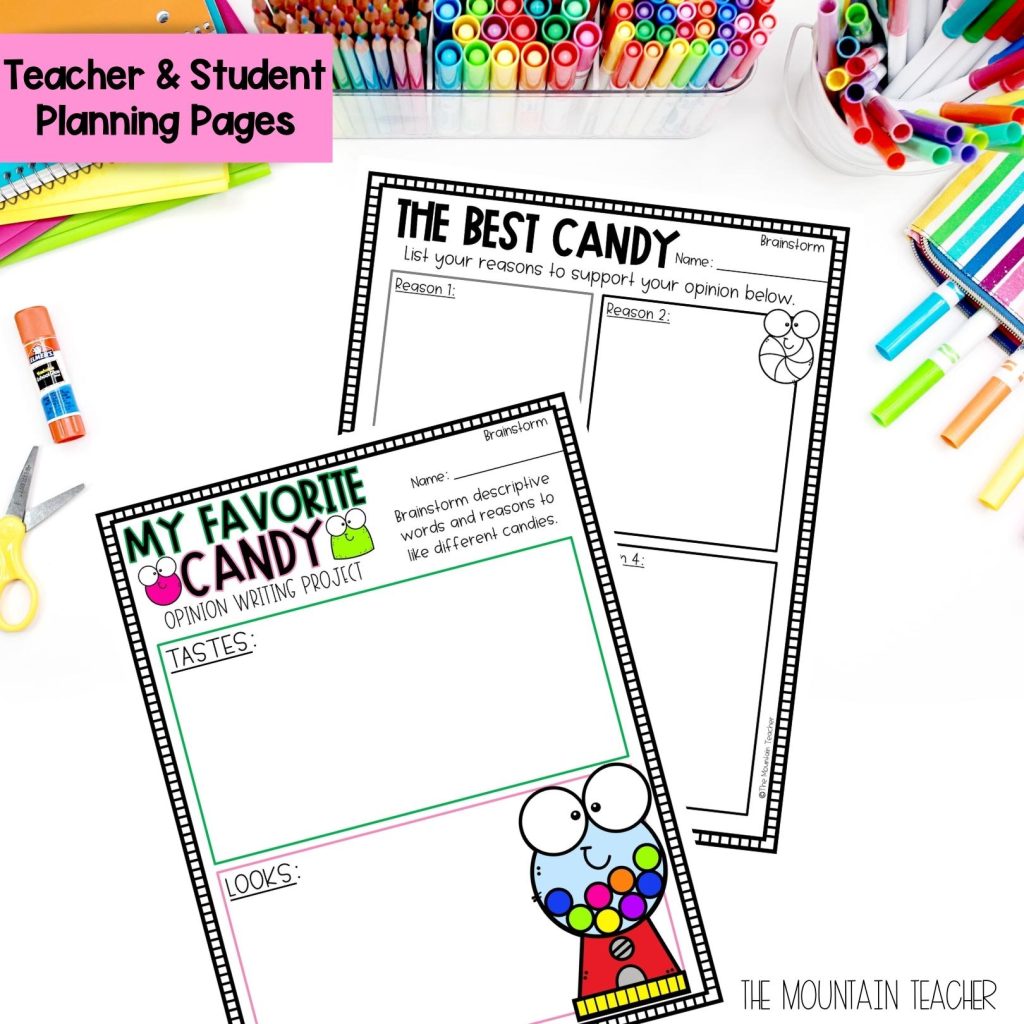 The Best Candy Opinion Craft | February Writing Prompt & Bulletin ...