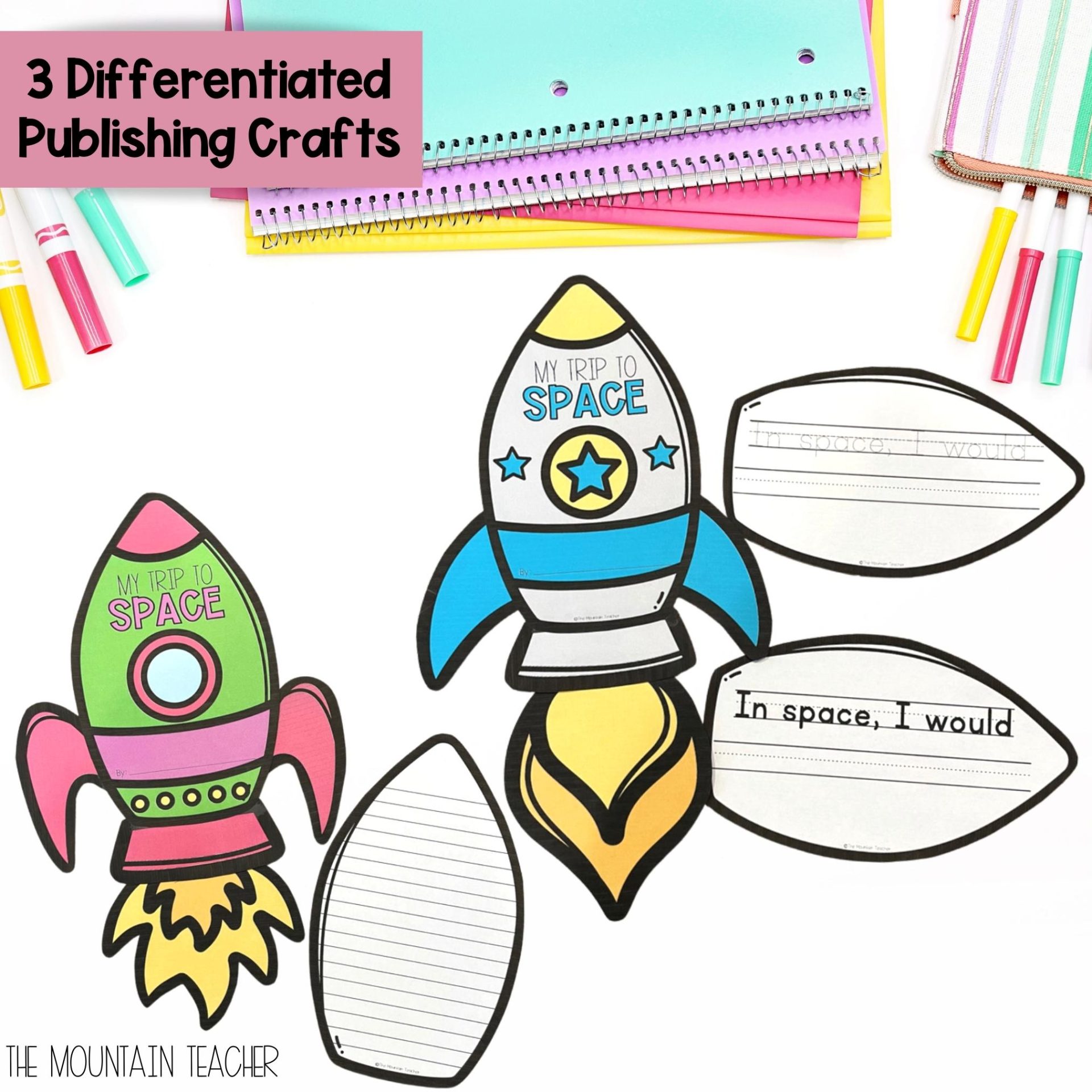 My Trip to Space Fun Writing Activity and End of Year Space Bulletin ...