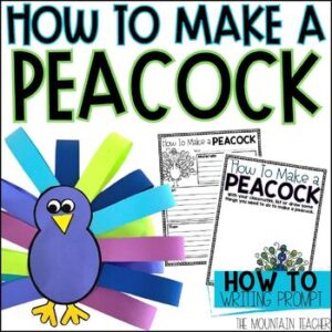 How to Make a Peacock Craft and How to Writing Template - The Mountain ...