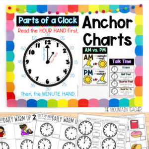 Telling Time Worksheets 2nd Grade Math Unit for Time to 5 Minutes ...