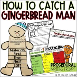 How To Catch a Gingerbread Man Craft and Writing Prompt with Templates ...