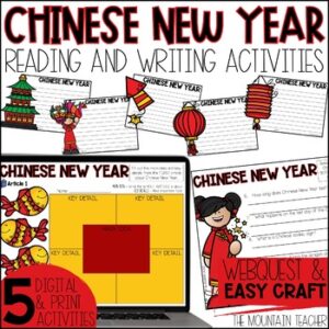 Chinese New Year Webquest | Reading Comprehension Activities & Writing ...