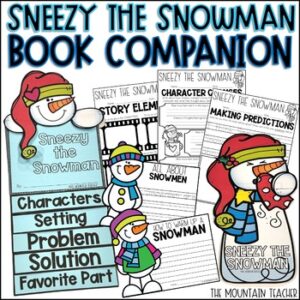 Sneezy the Snowman Activities | Winter Read Aloud Comprehension ...