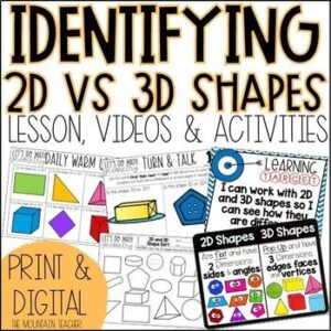 2D and 3D Shapes Sorting Worksheets | Geometry Lesson Plans, Activity ...