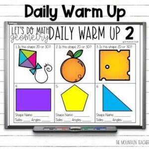 2D Shapes Attributes Worksheets | Geometry Lesson Plans, Activity, Warm ...