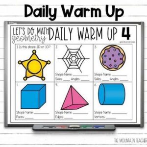 3D Shapes Attributes Worksheets | Geometry Lesson Plans, Activity, Warm ...