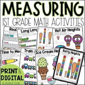 Nonstandard Measurement and Measuring in Inches Worksheets - 1st Grade ...