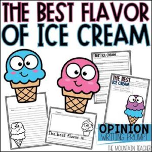 The Best Ice Cream Flavor Opinion Writing Prompt with Graphic ...