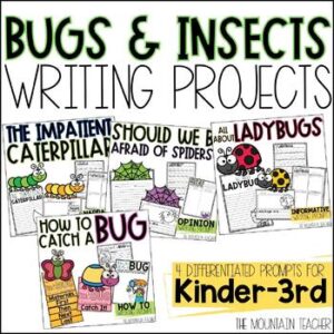 Bugs and Insects Writing Prompts, Bug Crafts, Activities & Graphic ...