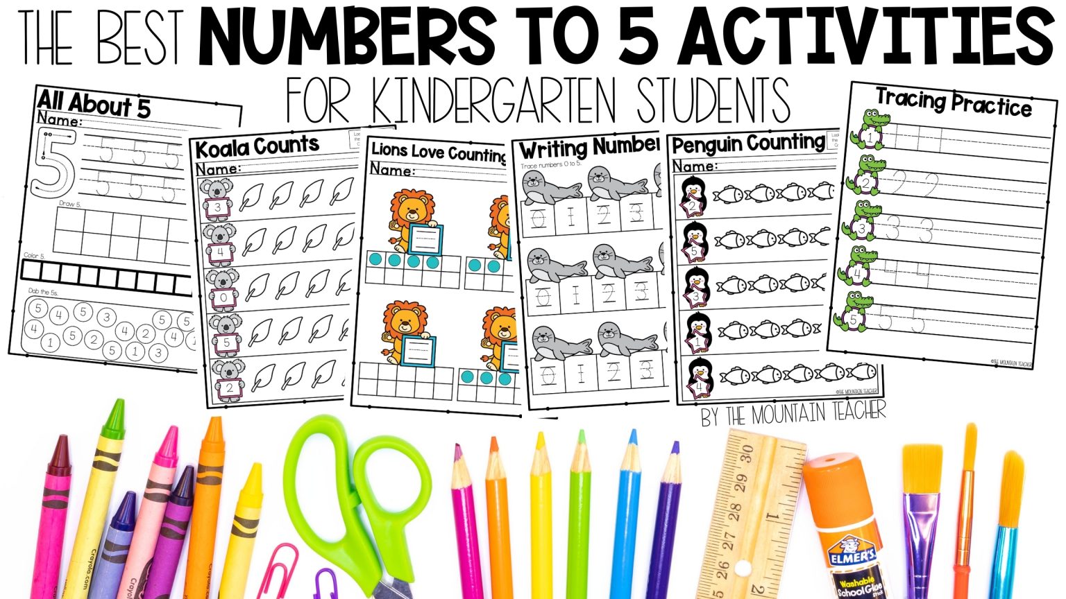The Best Numbers to 5 Activities for Kindergarten - The Mountain Teacher
