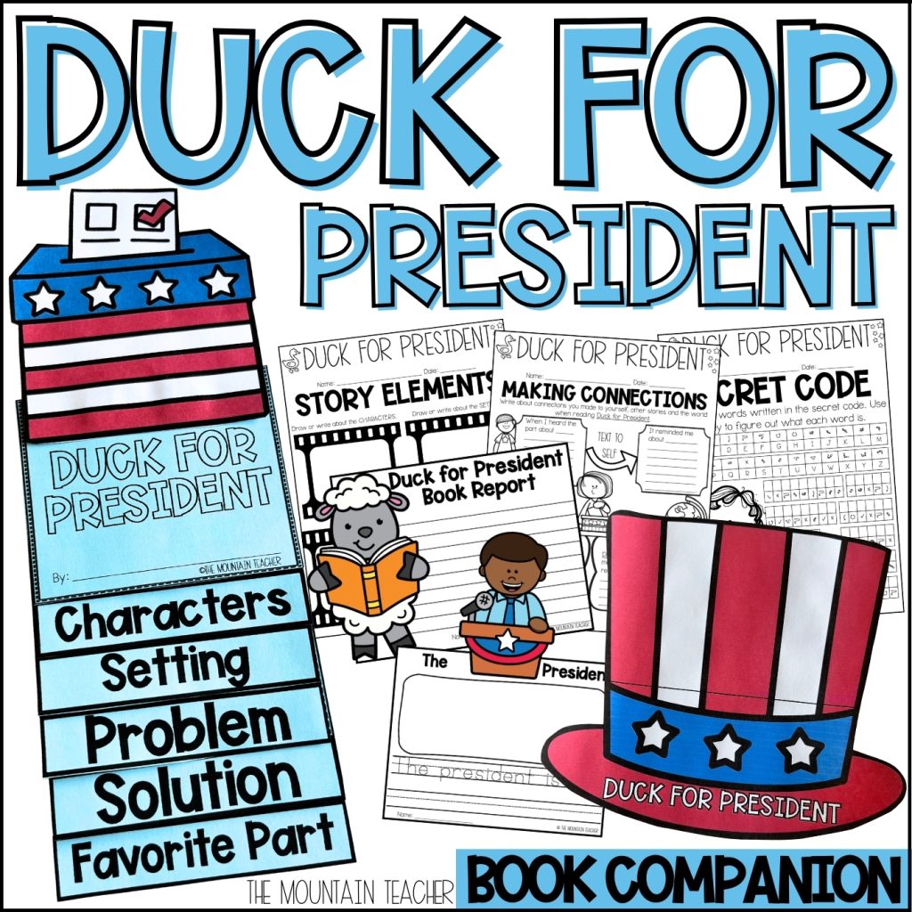 Duck for President Activities Presidents' Day Read Aloud Reading ...