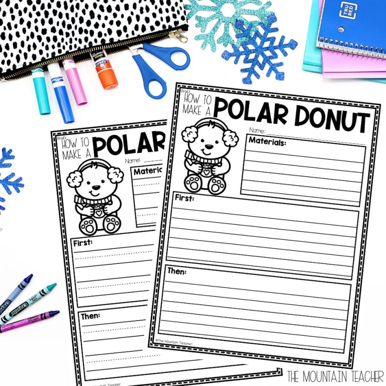 An Easy Winter Recipe Writing Template for Kids - The Mountain Teacher
