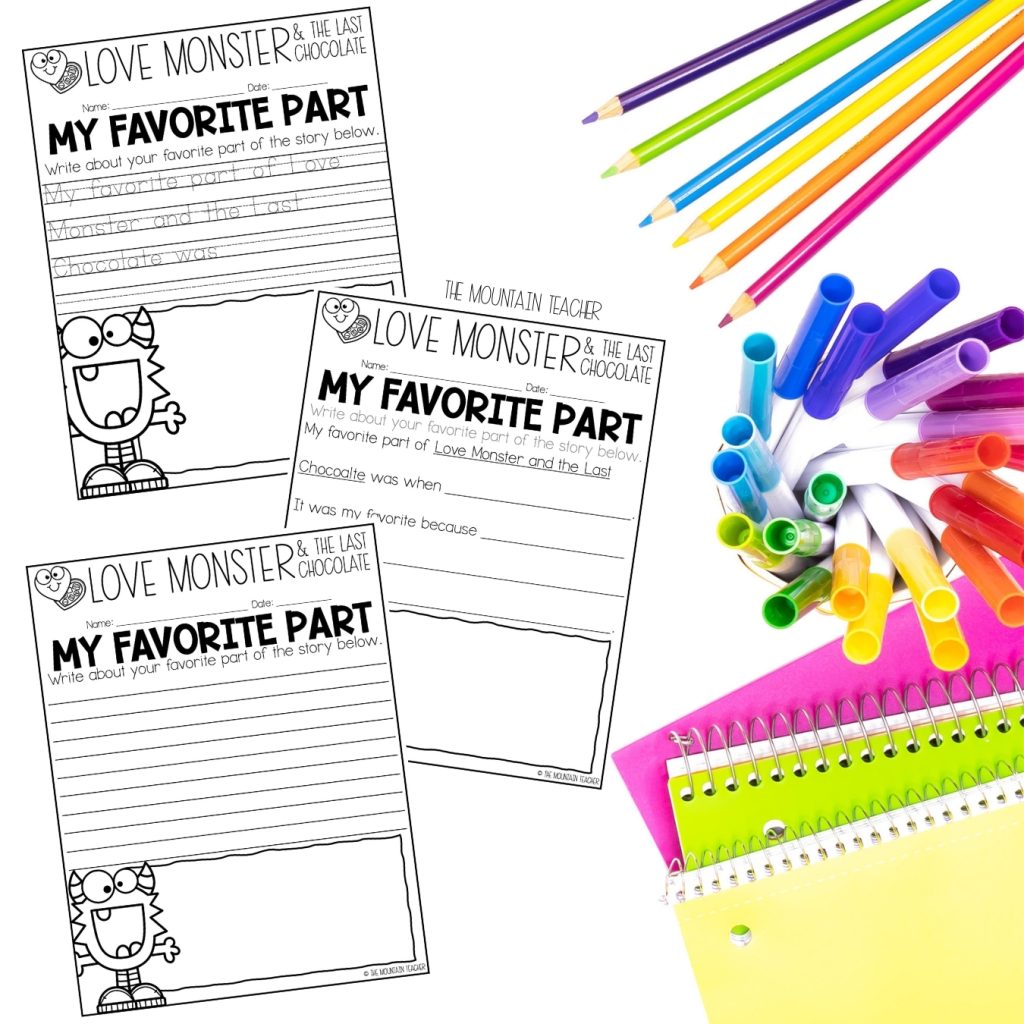Love Monster and the Last Chocolate Activities Valentine's Day Read ...