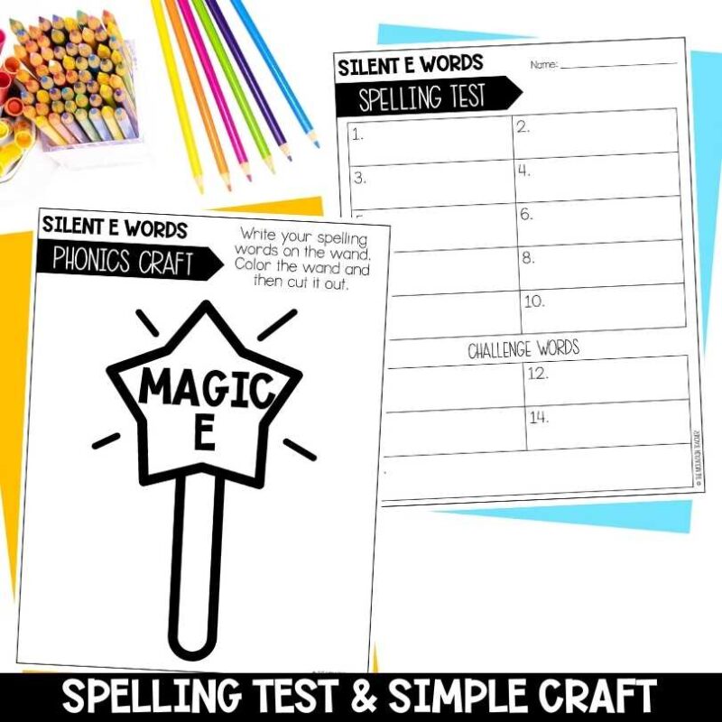 Silent E CVCe Worksheets, Activities and Games for 1st Grade Phonics or ...