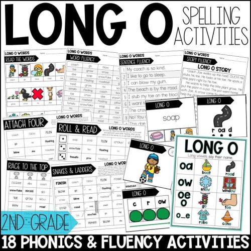 Long O Vowel Teams Worksheets, Activities & Games 2nd Grade Phonics or ...