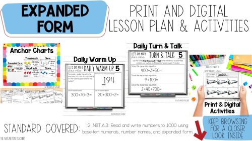 The Best Place Value Lessons for Your 2nd Graders - The Mountain Teacher