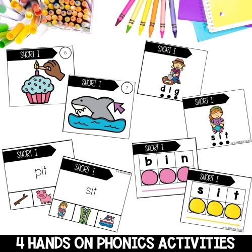 Short I CVC Activities and Worksheets for 1st Grade Phonics or Spelling ...