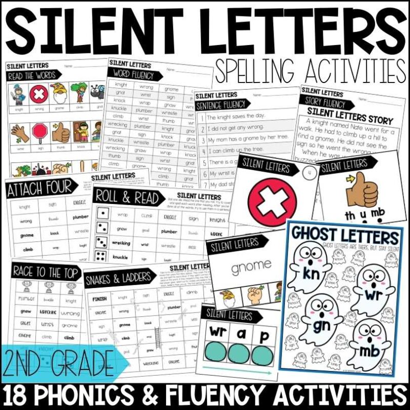 Silent Letters Worksheets, Activities & Games for 2nd Grade Phonics or ...