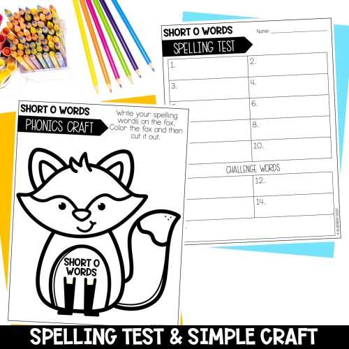 Short O CVC Activities and Worksheets for 1st Grade Phonics or Spelling ...