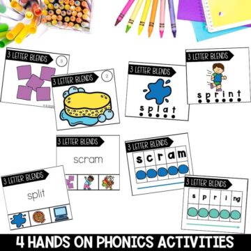 3 Letter Blends Worksheets, Games, Activities 1st Grade Phonics and ...