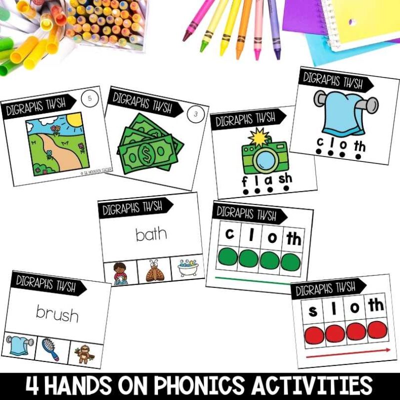 Digraphs TH and SH Worksheets, Games and Activities 1st Grade Phonics ...
