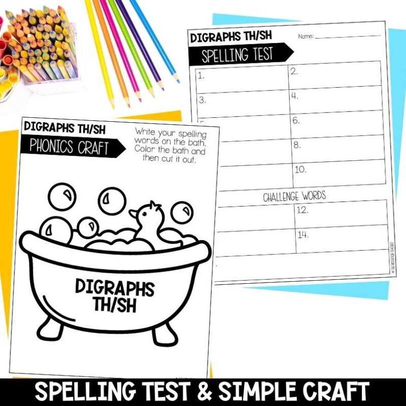 Digraphs TH and SH Worksheets, Games and Activities 1st Grade Phonics ...