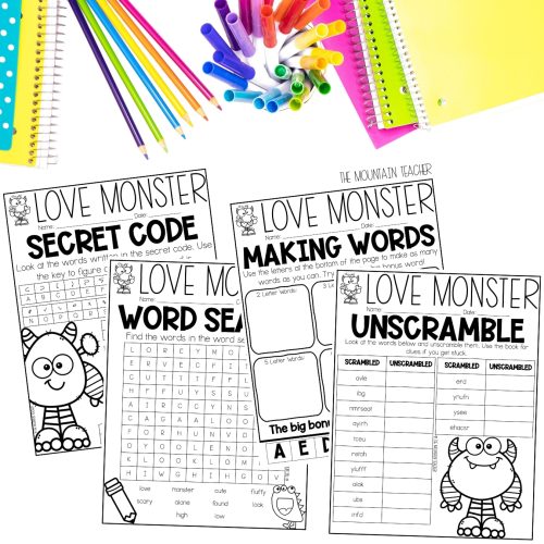 Love Monster Activities Valentine's Day Read Aloud Reading ...