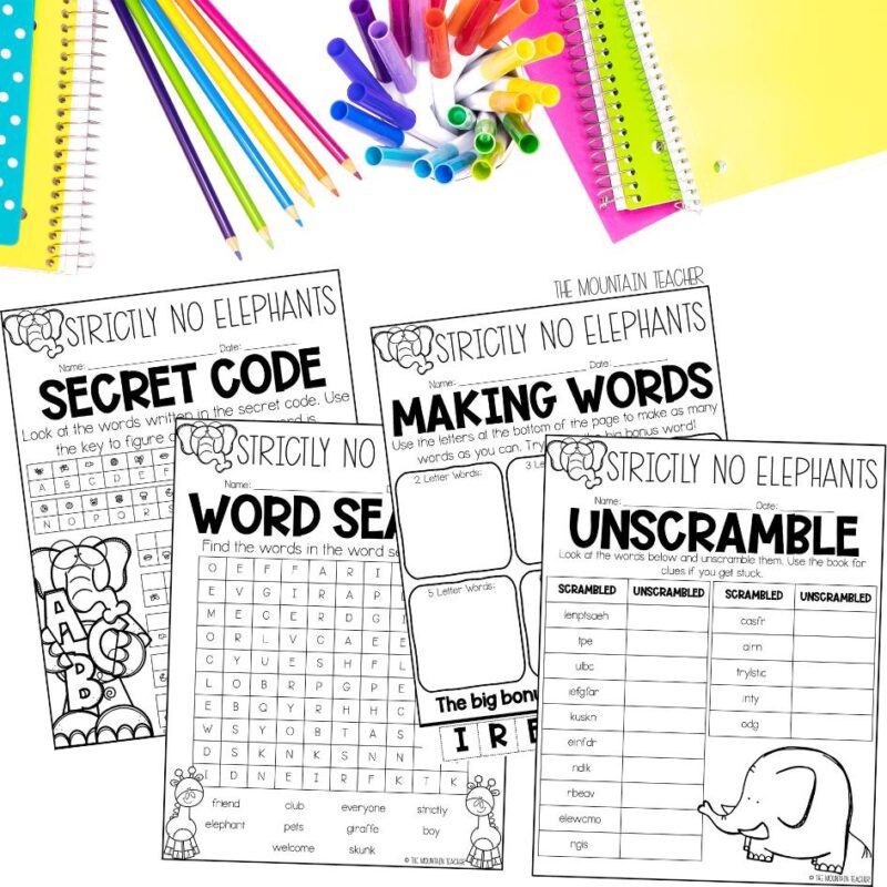 The Best Strictly No Elephants Activities - The Mountain Teacher