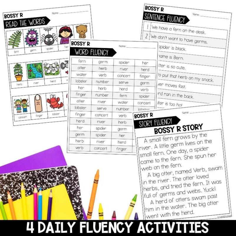 ER Bossy R Worksheets, Activities & Games 1st Grade Phonics or Spelling ...